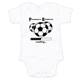 G-graphics Kurzarmbody Fußball-Experte – loading... Baby Body mit Spruch / Sprüche / Print / Motiv