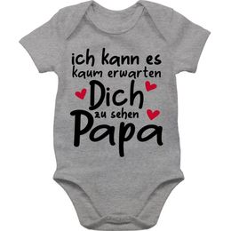 Shirtracer Shirtbody Ich kann es kaum erwarten dich zu sehen Papa Geschenk Vatertag Baby