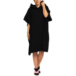 Aquarti Badeponcho Aquarti Damen Herren Badeponcho Frottee Kapuzenhandtuch