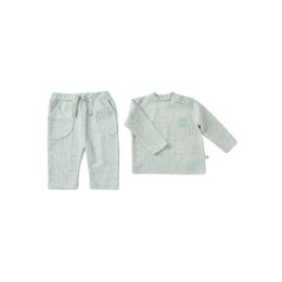 biorganic Schlafanzug Shirt & Hose Baby Set Nature In Waffle für Jungen und Mädchen Unisex (Pyjama-Set