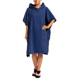 Aquarti Badeponcho Aquarti Damen Herren Badeponcho Frottee Kapuzenhandtuch