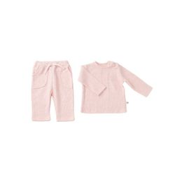 biorganic Schlafanzug Shirt & Hose Baby Set Nature In Waffle für Jungen und Mädchen Unisex (Pyjama-Set