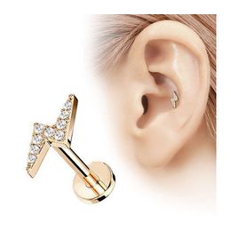 Taffstyle Piercing-Set Tragus Ohr Knorpel Helix Piercing Kristall Blitz