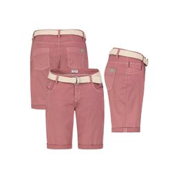 STITCH & SOUL Stitch & Soul Bermudas Damen Short Bermuda kurze Hose Sommer Chino Stoff Hose mit Gürtel