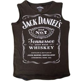 Jack Daniels Tanktop Jack Daniel´s Damen Tank Shirt Tennessee Whiskey Damen washed Oberteil Tank Top schwarz-braun Gr. UK 8 10 Gr. S/M