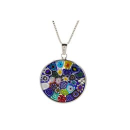 Bella Carina Kette mit Anhänger Anhänger Millefiori Murano Glas bunt 2