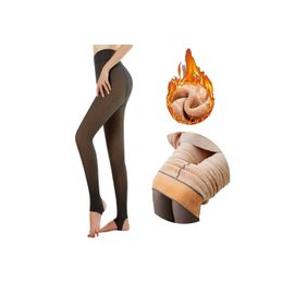 Daisred Strumpfhose Damen Thermostrumpfhosen Winter Gefütterte Strumpfhose