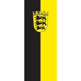 flaggenmeer Flagge Baden-Württemberg mit Wappen 160 g/m² Hochformat