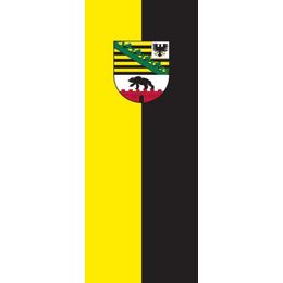 flaggenmeer Flagge Sachsen-Anhalt mit Wappen 160 g/m² Hochformat