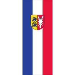 flaggenmeer Flagge Schleswig-Holstein mit Wappen 160 g/m² Hochformat