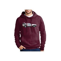 Blondie & Brownie Blondie & Brownie Hoodie Herren Delorean Auto Zukunftsreise Zukunft Zeitmaschine mit Kapuze