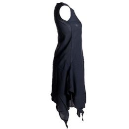 Vishes Sommerkleid Ärmelloses Lagenlook Kleid handgewebte Baumwolle Goa