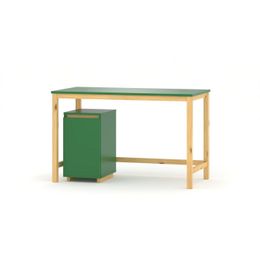 Siblo Schreibtisch Schreibtisch Elio mit Container und farbigen Beinen (Schreibtisch Elio mit Container und farbigen Beinen)