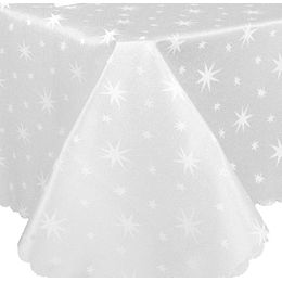 Brilliant Tischdecke LUREX STERNE Tischdecke ECKIG Weihnachten festlich Glimmer Glitzer