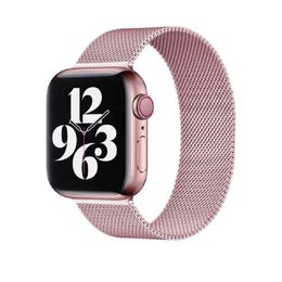 ENGELSINN Smartwatch-Armband für Apple Watch Metallarmband Edelstahl magnetisch Mesh Rose