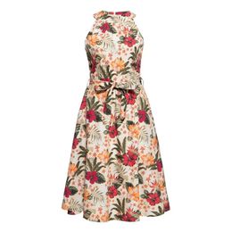 QUEENKEROSIN Sommerkleid mit hawaiianischem Blumendesign