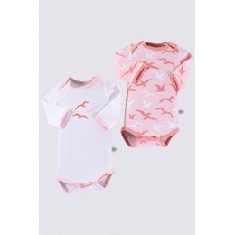 Ecocotton Langarmbody Baby Langarm Body Set TURNA SALMON aus 100% Bio Baumwolle (2-teilig) (Set