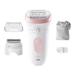 Braun Silk-épil 7 7-030 Epilierer, Weiß/Flamingorosa