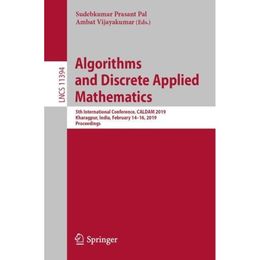 Springer International Publishing Algorithms and Discrete Applied Mathematics, Kartoniert (TB)