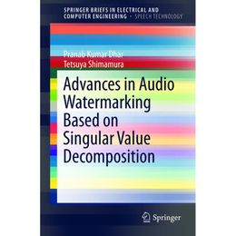 Springer Advances in Audio Watermarking Based on Singular Value Decomposition - Pranab Kumar Dhar, Tetsuya Shimamura, Kartoniert (TB)
