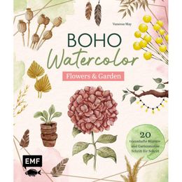 Boho Watercolor - Flowers & Garden - Vanessa May, Gebunden