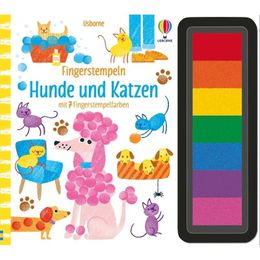 Fingerstempeln: Hunde und Katzen, Gebunden