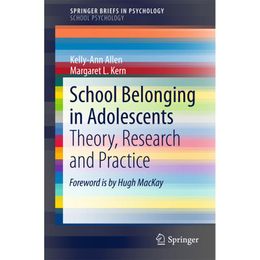 Springer School Belonging in Adolescents - Kelly-Ann Allen, Margaret L Kern, Kartoniert (TB)