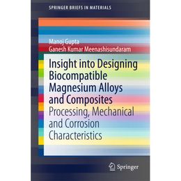 Springer Nature Insight into Designing Biocompatible Magnesium Alloys and Composites - Manoj Gupta, Ganesh Kumar Meenashisundaram, Kartoniert (TB)