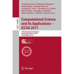 Springer International Publishing Computational Science and Its Applications - ICCSA 2017, Kartoniert (TB)