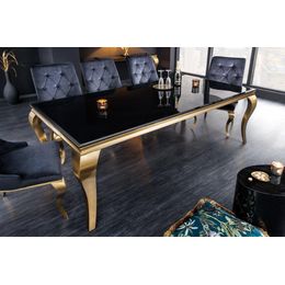 Riess Ambiente riess-ambiente Esstisch MODERN BAROCK 200cm schwarz / gold (Einzelartikel