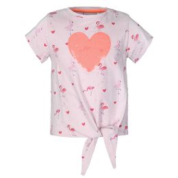 tausendkind collection - T-Shirt FLAMINGO LIEBE in rosa, Gr.104/110