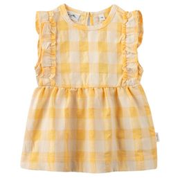 Sanetta PURE - Kleid KARO ärmellos in yellow, Gr.92