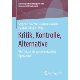 Springer Fachmedien Wiesbaden Kritik, Kontrolle, Alternative, Kartoniert (TB)