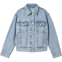 Tom Tailor Jeansjacke, Kentkragen, Brusttaschen, für Kinder, blau, 140