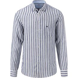 Fynch-Hatton® Freizeithemd, Regular Fit, 1/1 Arm, Button-Down-Kragen, für Herren, blau, XL