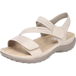 Rieker Sandalen, Klettverschlüsse, Fersenriemen, für Damen, beige, 40