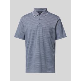 Ragman Regular Fit Poloshirt mit Allover-Muster