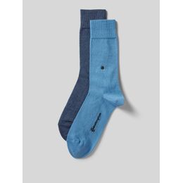 Burlington Socken mit elastischem Rippenbündchen im 2er-Pack