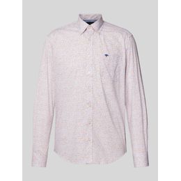 Fynch-Hatton Slim Fit Freizeithemd mit Allover-Muster