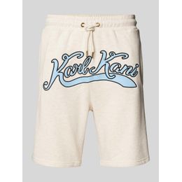 Karl Kani Regular Fit Sweatshorts mit Label-Stitching