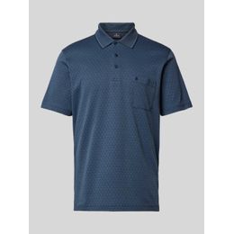 Ragman Regular Fit Poloshirt mit Allover-Muster