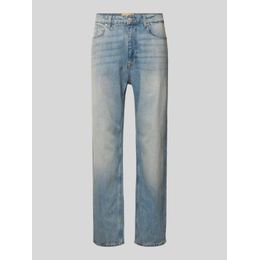 Review Baggy Fit Jeans mit Knopf- und Reißverschluss