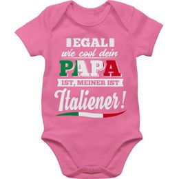 Shirtracer Shirtbody Egal wie Cool dein Papa meiner ist Italiener Sprüche Baby