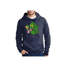 Blondie & Brownie Blondie & Brownie Hoodie Herren Slimer Ghostbusters Geist Pizza Mit Kapuze