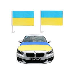 Sonia Originelli Fahne Aut-Fan-Paket Ukraine Fußball Außenspiegel Motorhaubenüberzug