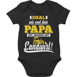 Shirtracer Shirtbody Egal wie Cool dein Papa meiner ist Landwirt Sprüche Baby