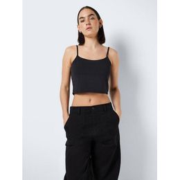 Noisy may Shirttop Einfarbiges Crop Top mit Spaghettiträgern NMTERESA 5675 in Schwarz