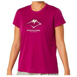 asics - Women's Fujitrail Logo S/S Top - Laufshirt Gr XS rosa