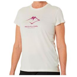 asics - Women's Fujitrail Logo S/S Top - Laufshirt Gr S weiß