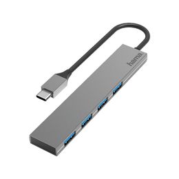 Hama 4-fach, USB Hub, Anthrazit